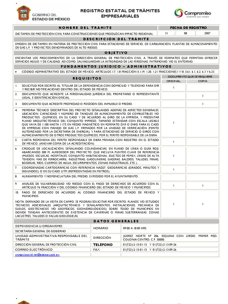 Formato Proteccion Civil | PDF