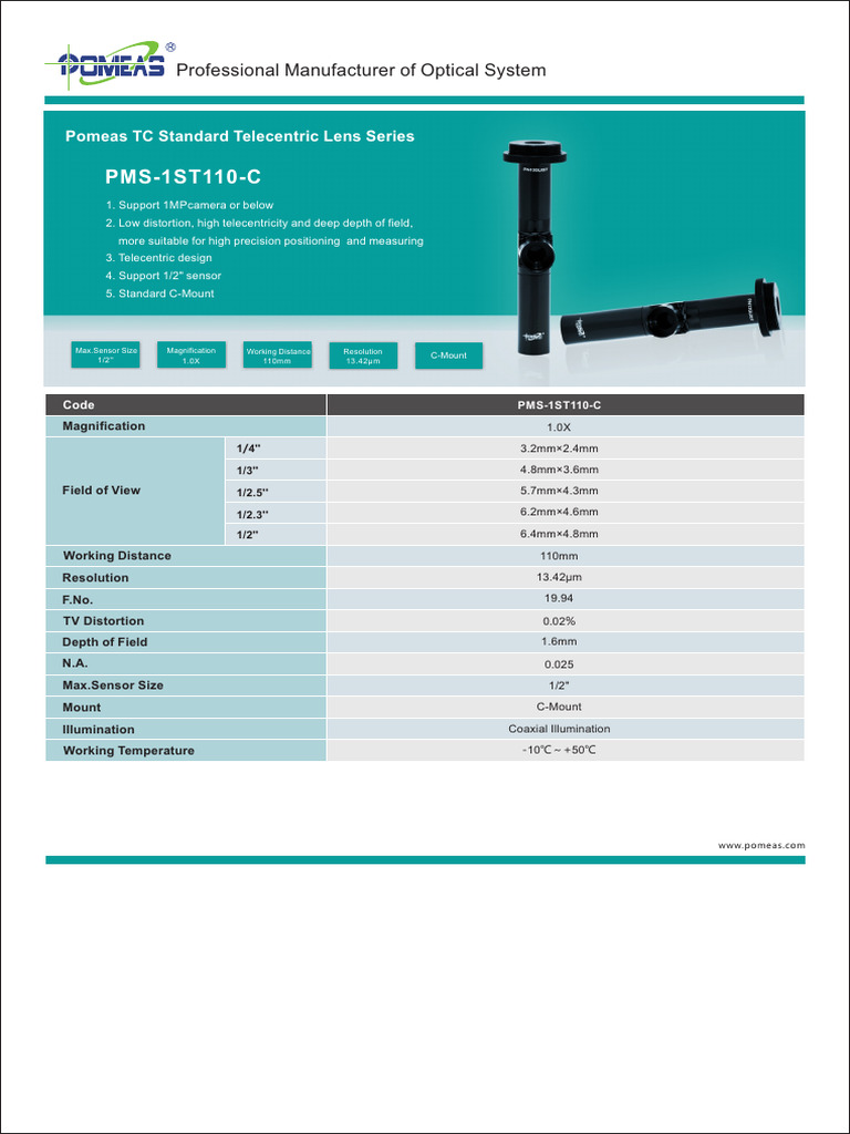 PMS-1ST-110C | PDF | Light | Imaging