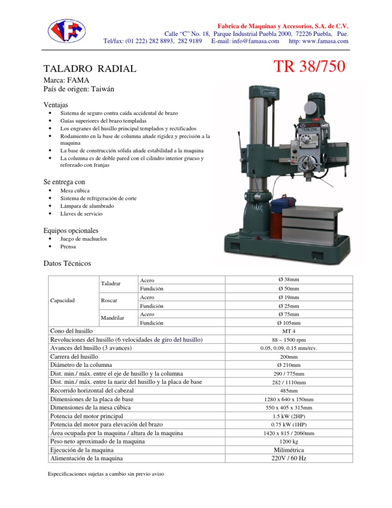 Taladro Radial