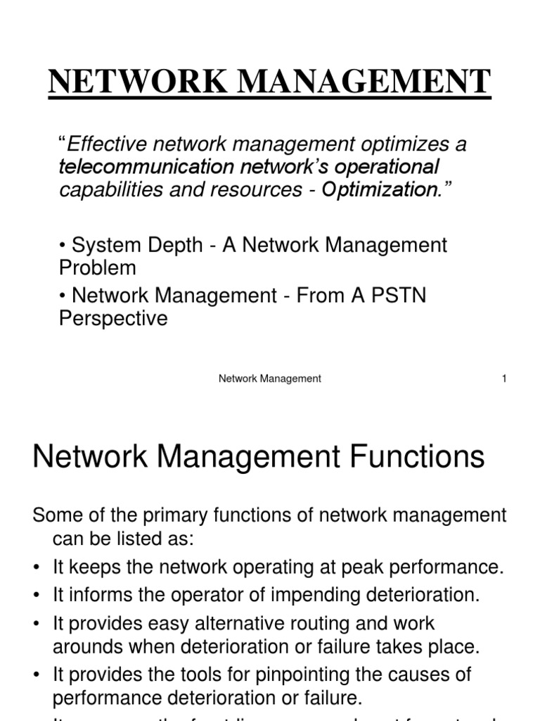 Network Management | PDF | Traffic | Computer Network
