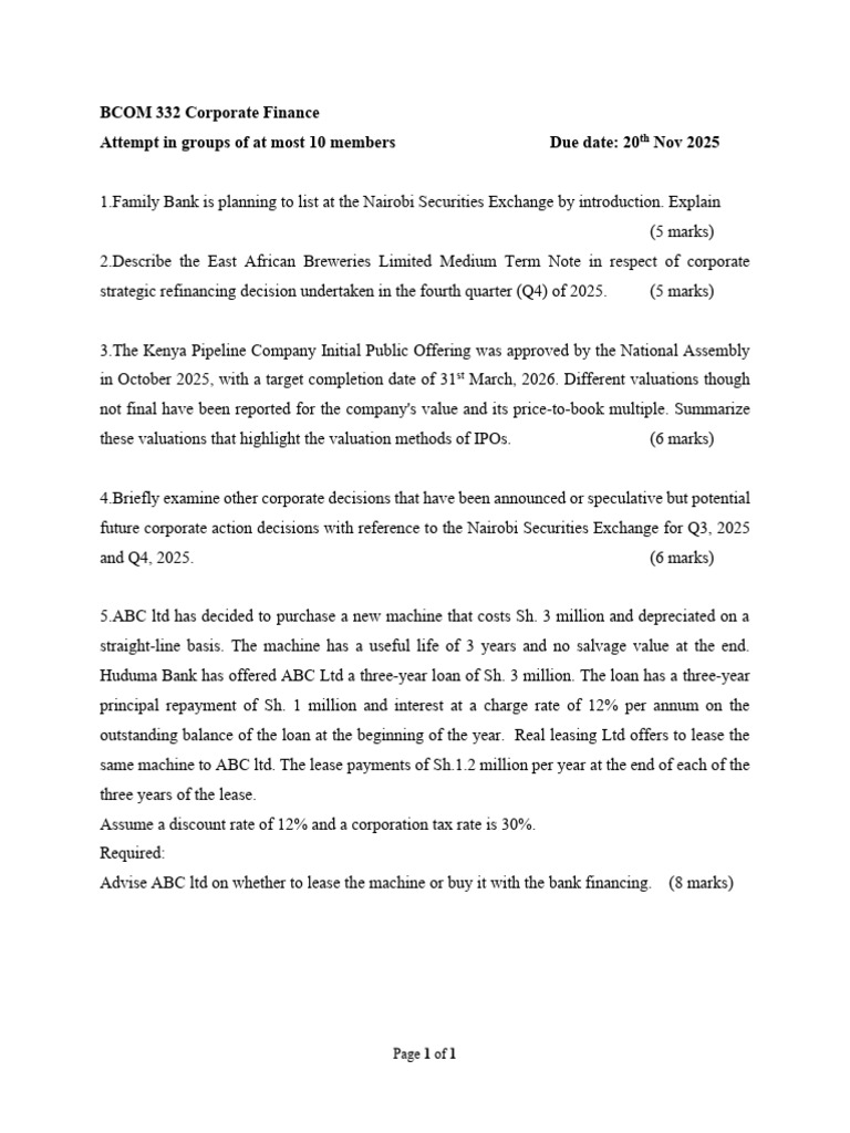 BCOM 332 Assignment Sep-Dec 2025 | PDF