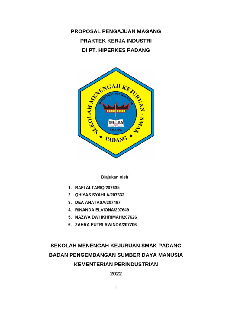 Proposal Magang Prakerin di PT Hiperkes | PDF