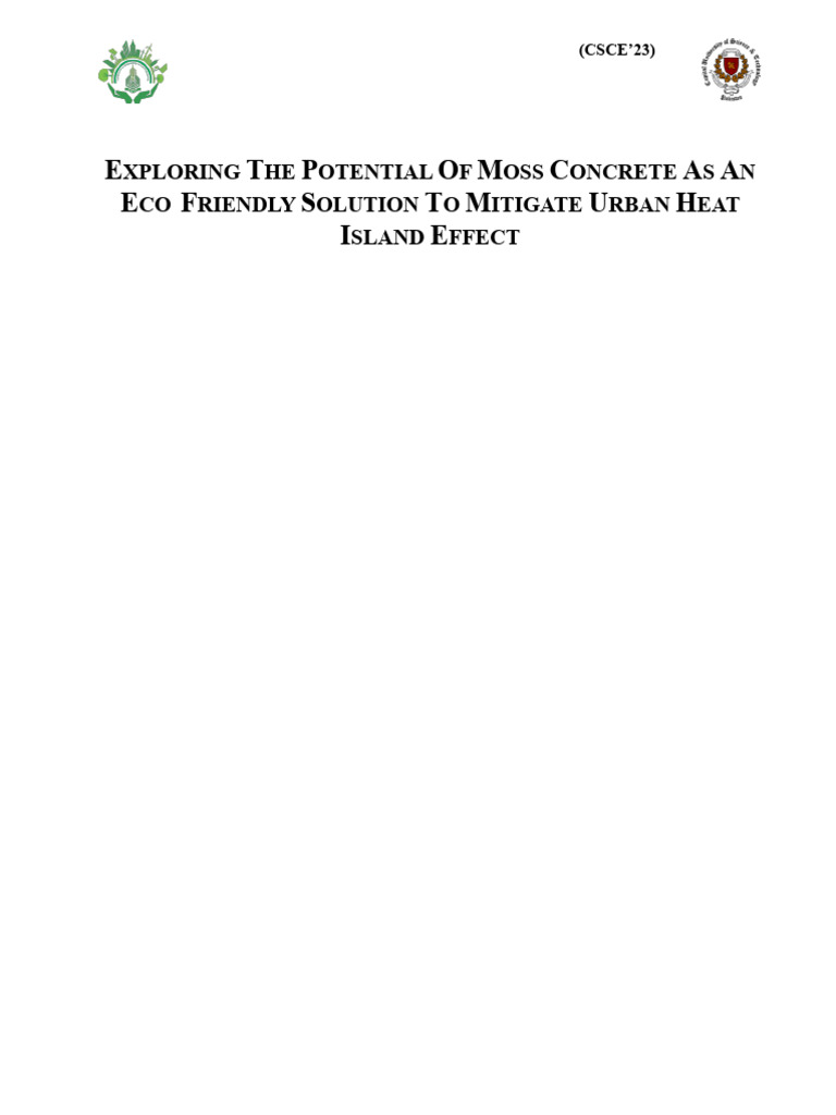 Disadvantages of Moss Concrete Use | PDF | Concrete | Moss
