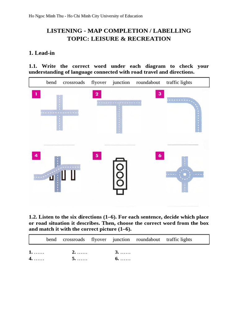 B2 Listening Map Labelling | PDF