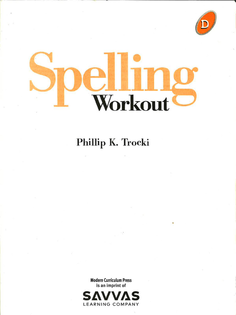 Spelling Workout D Lessons 1-10 | PDF