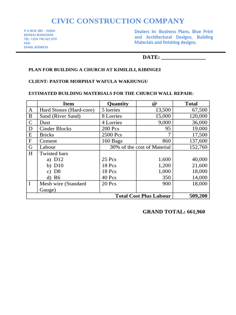 Civic Construction Company | PDF