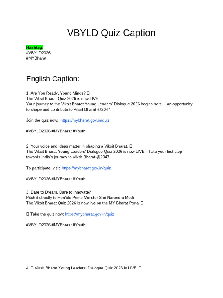 VBYLD Quiz Caption | PDF