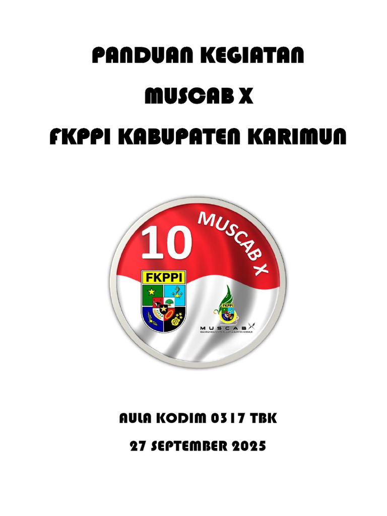 Panduan Muscab X FKPPI Karimun 2025 | PDF