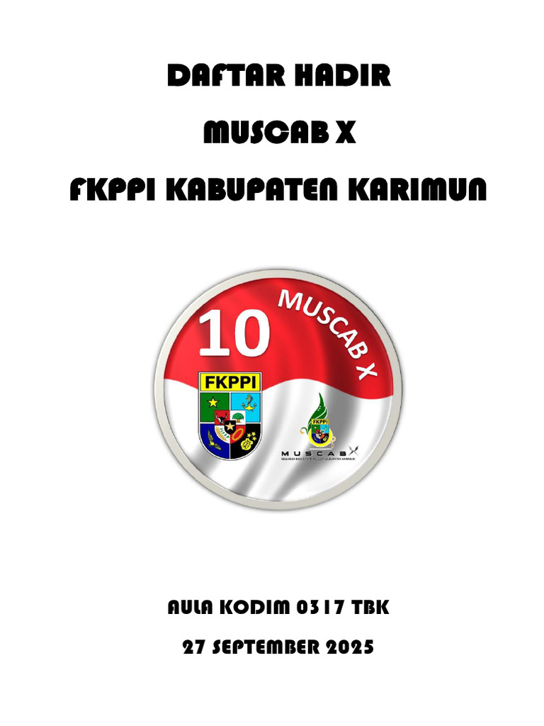 Daftar Hadir Muscab X FKPPI Karimun | PDF