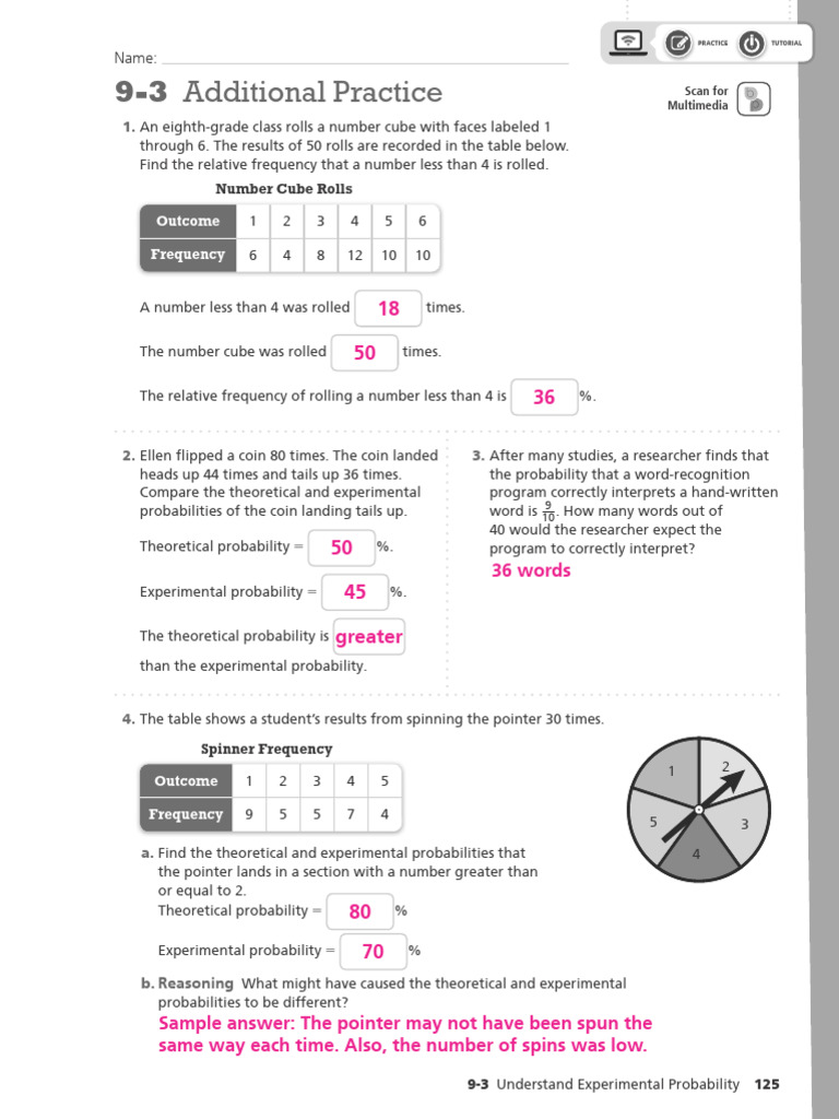 Understanding Experimental Probability | PDF | Probability ...