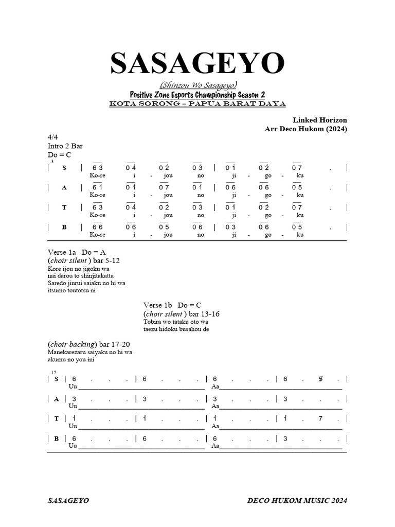 Sasageyo Arr Deco Hukom | PDF