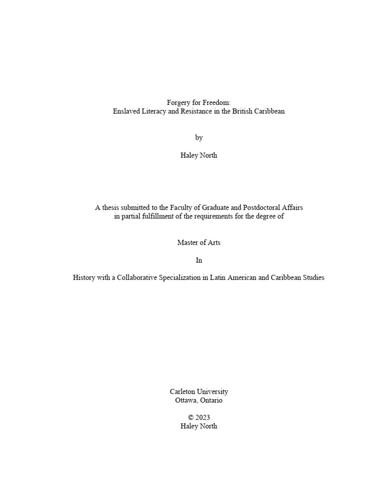 North Haley Dawn Forgery For Freedom Enslaved Literacy and Resistance ...