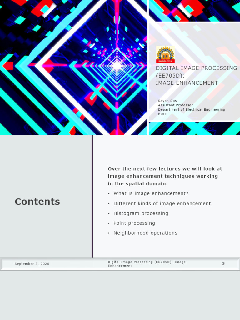 3 - Image Enhancement-Histogram Processing | PDF | Equalization (Audio) | Imaging