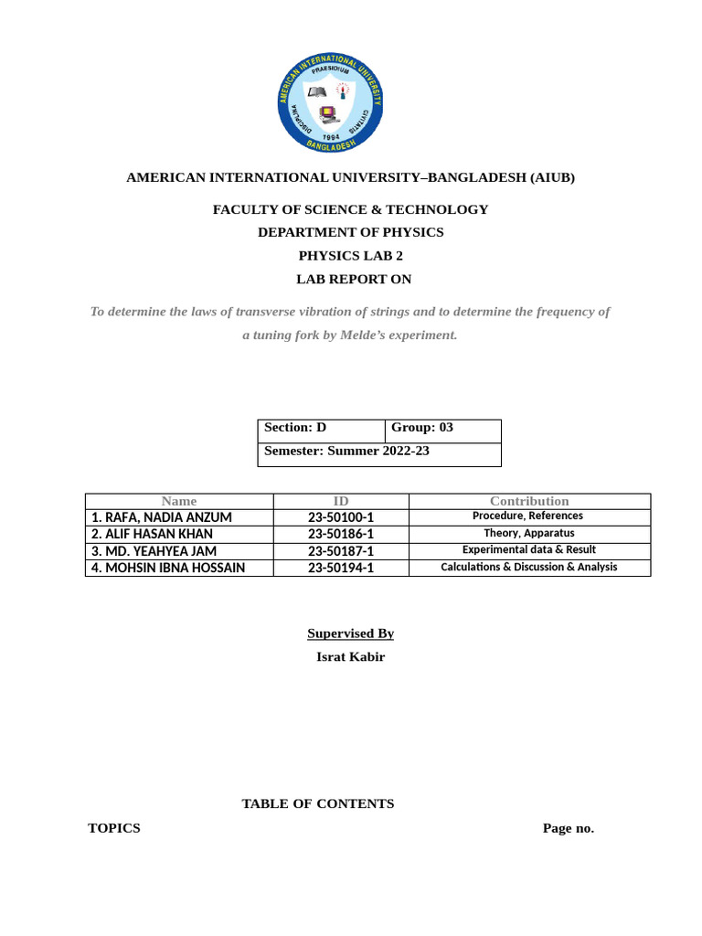 Transverse Vibration Laws in Strings | PDF | Tension (Physics) | Resonance