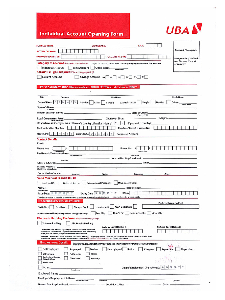 Account Opening Form | PDF