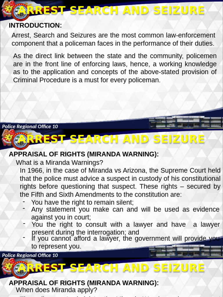 Arrest Search and Seizure - Bc23faa9 8cc5 40c6 9972 2830bf8ccb5e | PDF ...