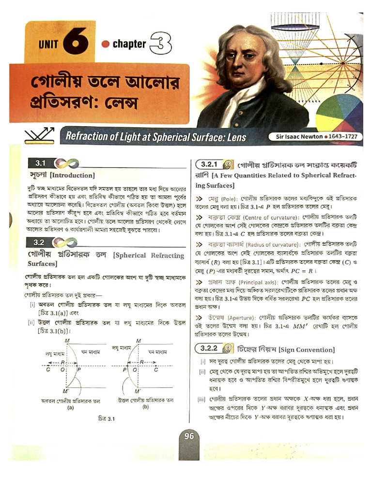 Refraction of Light at Spherical Surface Lens | PDF