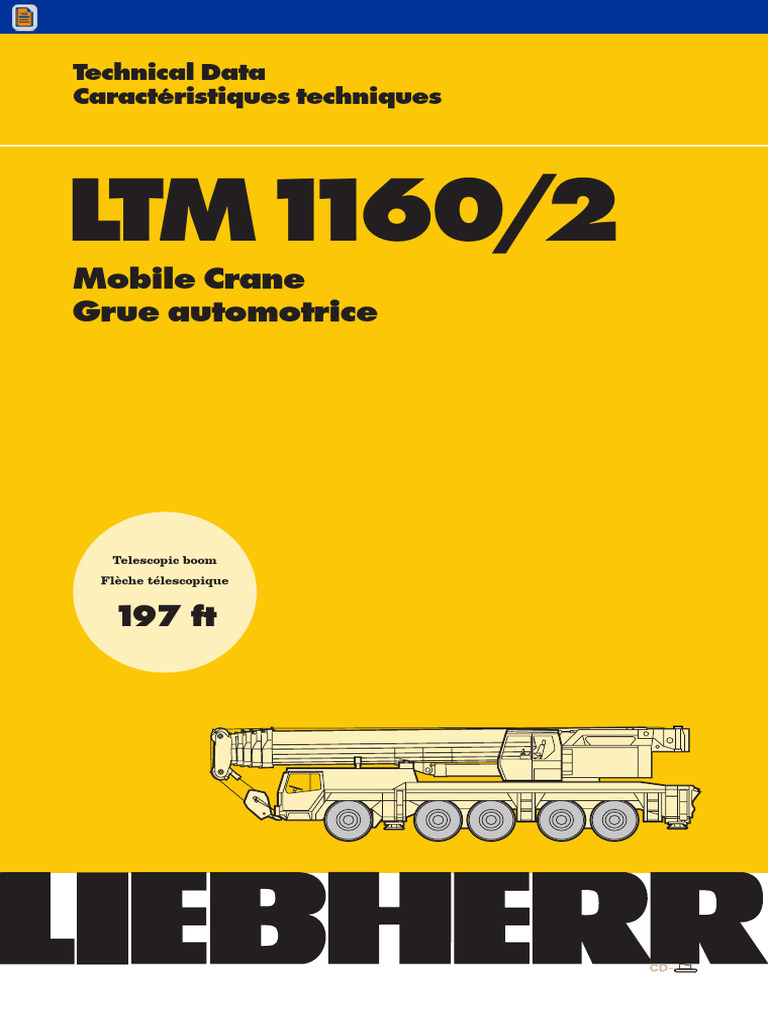 LTM 1160/2 Load Chart Overview | PDF