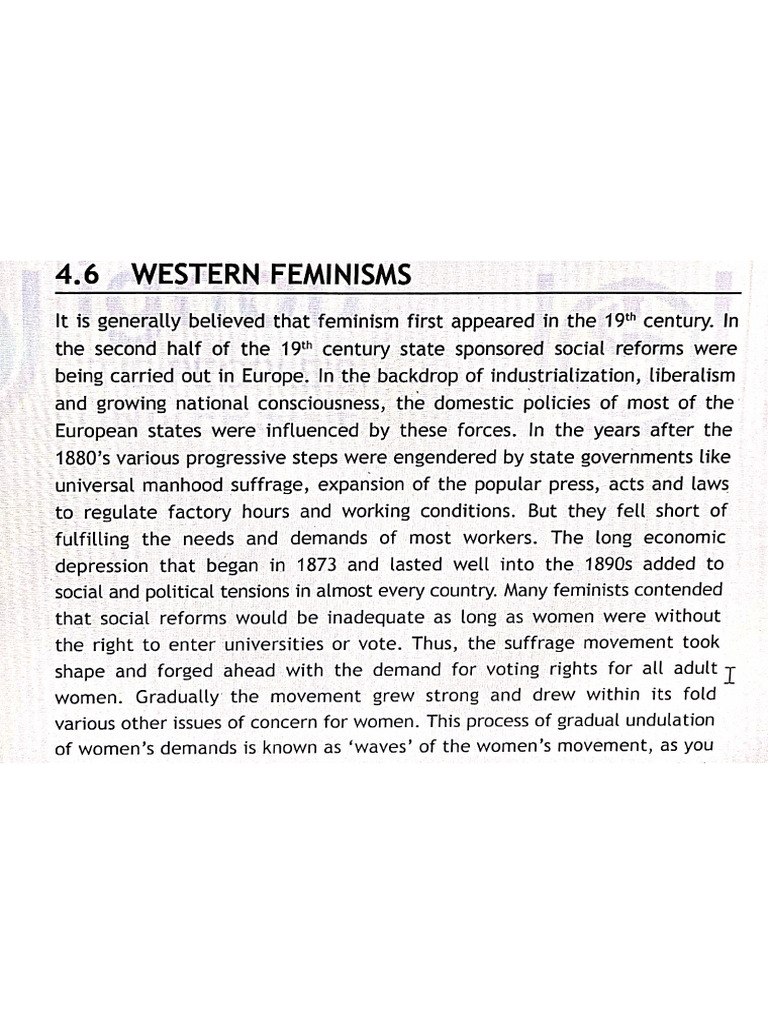 Western Feminism | PDF
