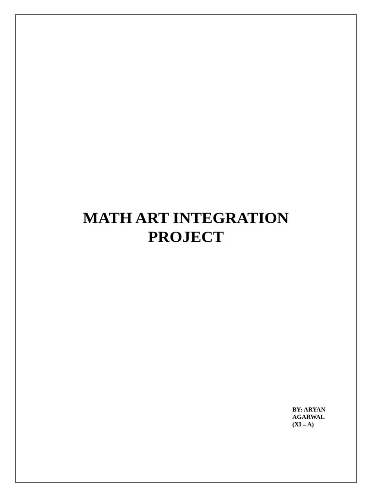 Math Art Integration Project by Aryan | PDF