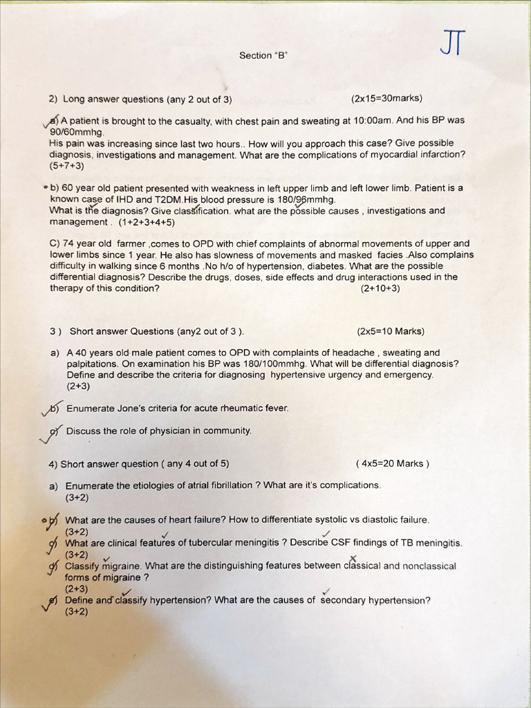 Final Year Papers Up To IA5 | PDF