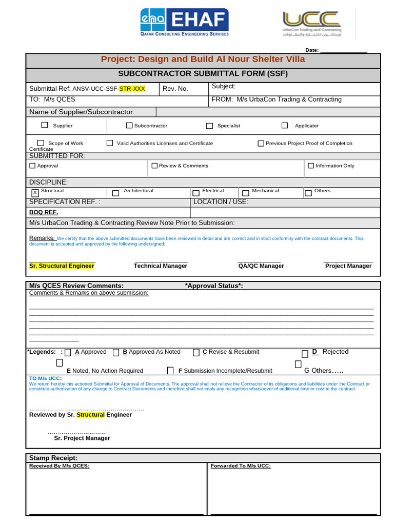 (SSF) Subcontractor-Supplier Form | PDF | Common Law | Justice
