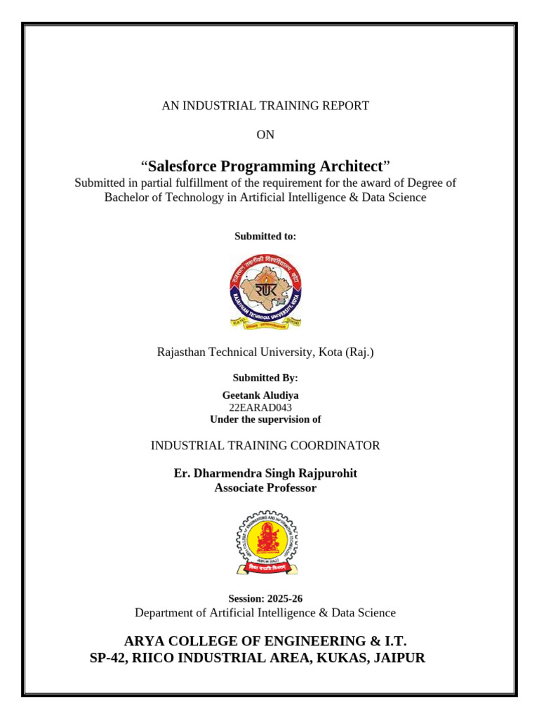 Salseforce report | PDF | Databases | Artificial Intelligence