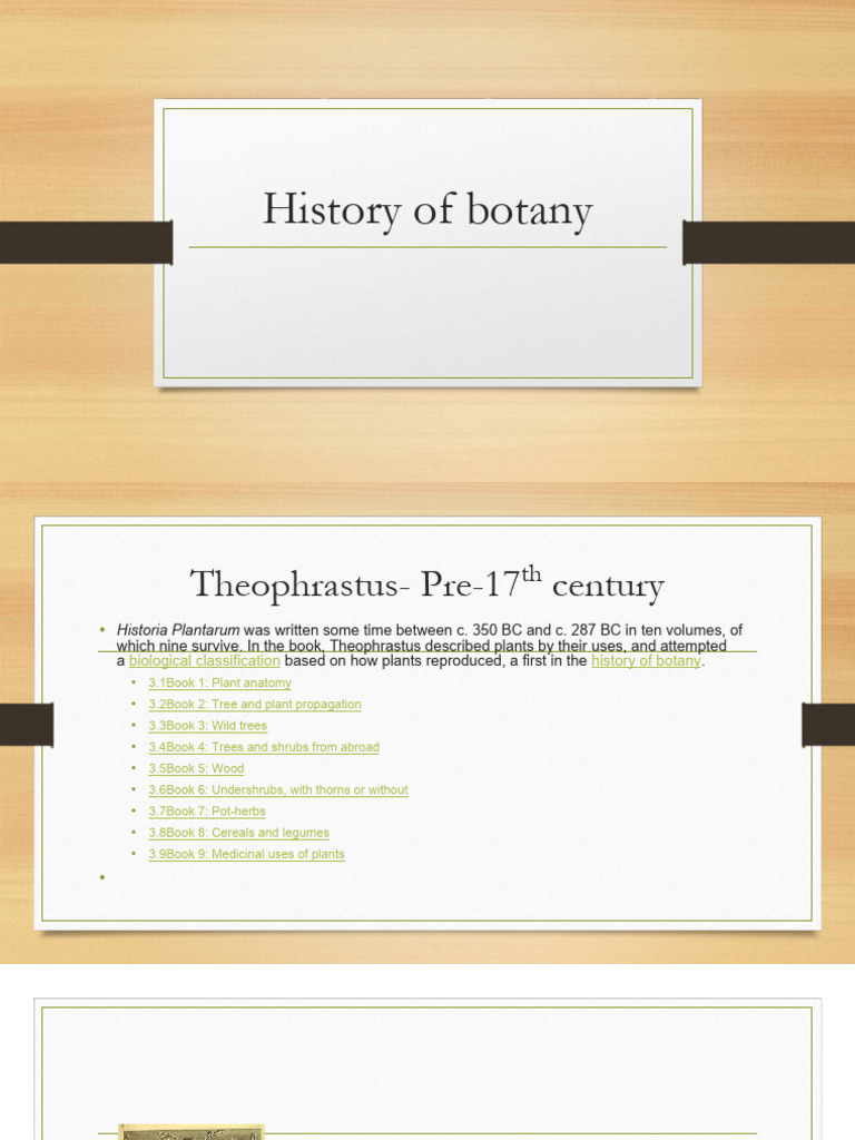 Lesson 1 History of Botany | PDF | Botany | Biology