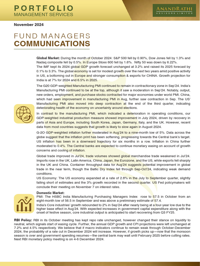 PMS Monthly Communication November2024 | PDF | Inflation | Investing