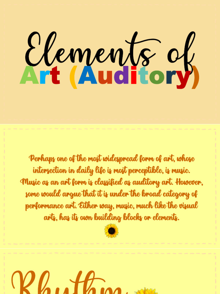 Elemets of Art (Auditory) | PDF