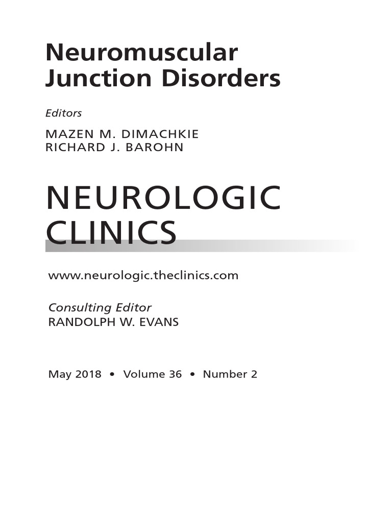 Neuromuscular Junction Disorders Overview | PDF | Neuromuscular ...