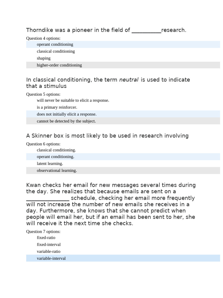 Understanding Classical and Operant Conditioning | PDF | Classical ...