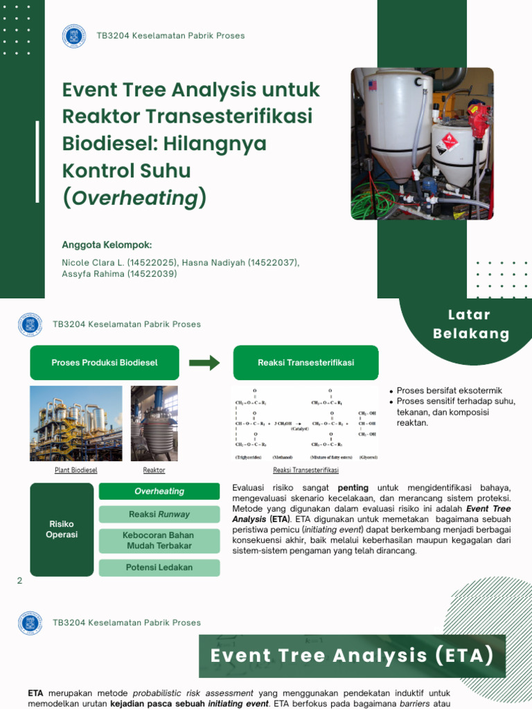 Analisis Risiko Overheating Reaktor Biodiesel | PDF