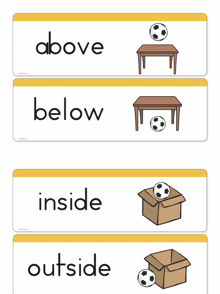 US T L 096 Positional Vocabulary Cards USA | PDF
