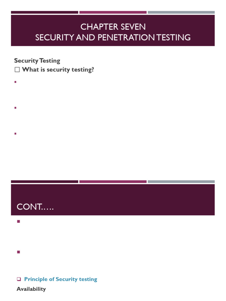 Chapter Seven Security & Penetration Testing | PDF | Security ...