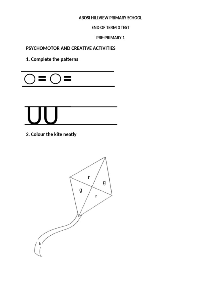 Psychomotor and Creative Activities | PDF
