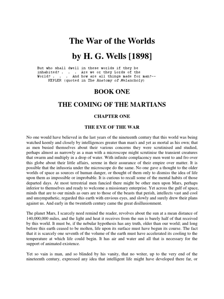 The War of The Worlds | PDF | Nature