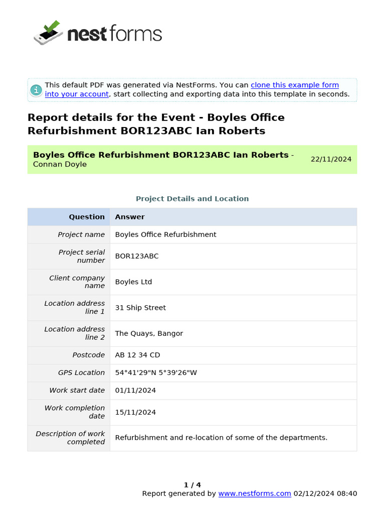 Work Completion Report Example | PDF | Computing