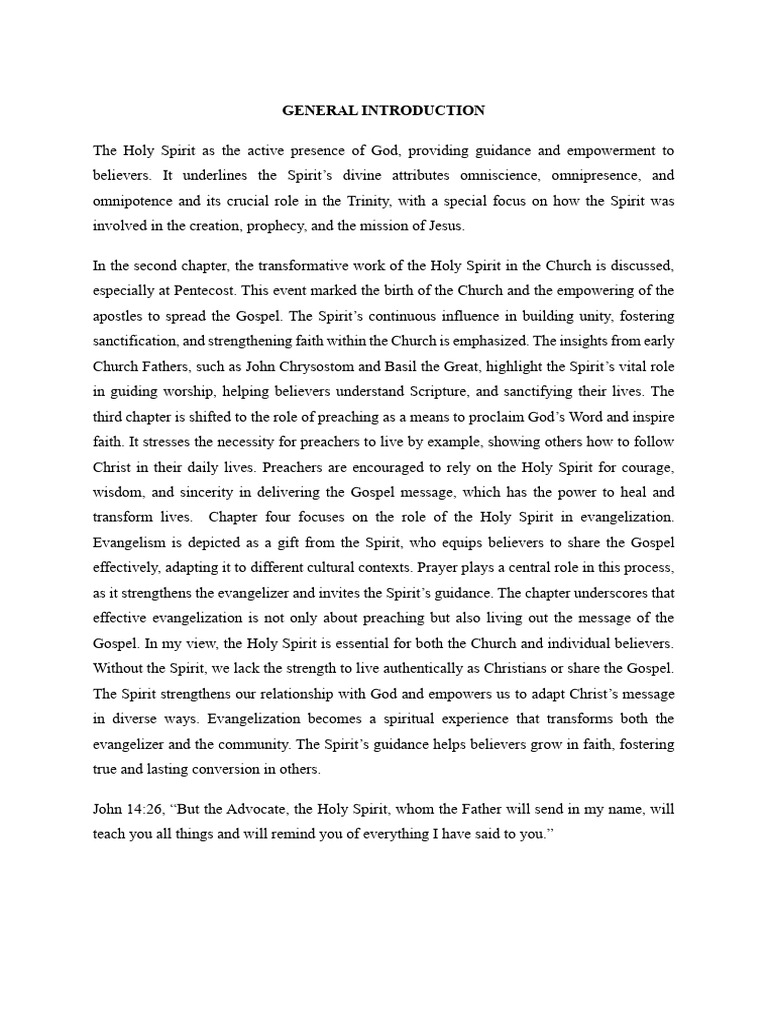 Understanding the Holy Spirit's Role | PDF | Jesus | Holy Spirit