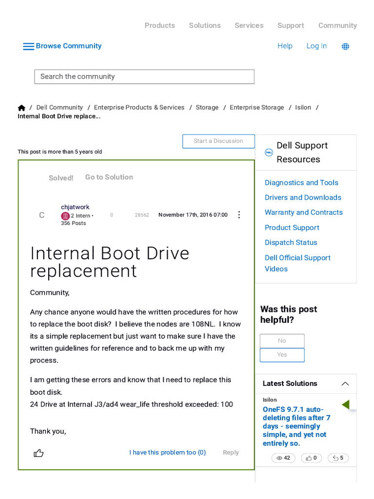 Isilon Internal Boot Drive Replacement Guide | PDF | Computer ...