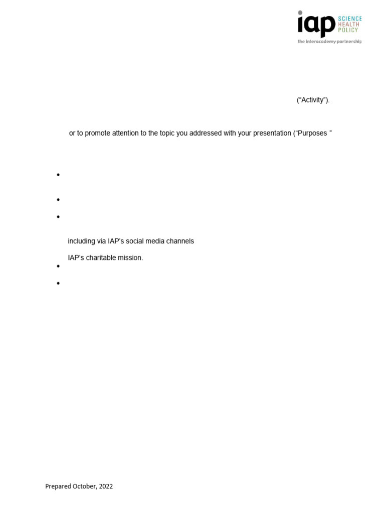 IAP Conference Participation Release Form | PDF
