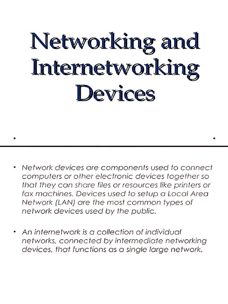 Understanding Networking Devices | PDF
