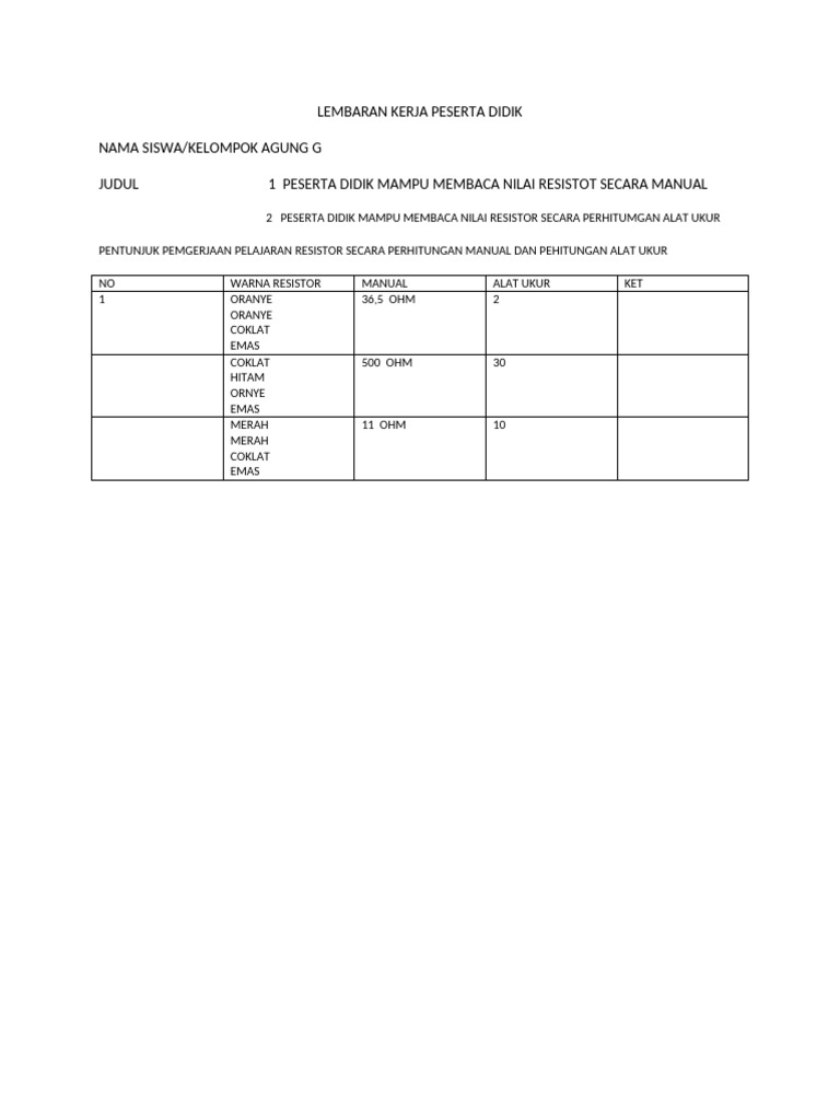 LKPD Agung Gumelar | PDF