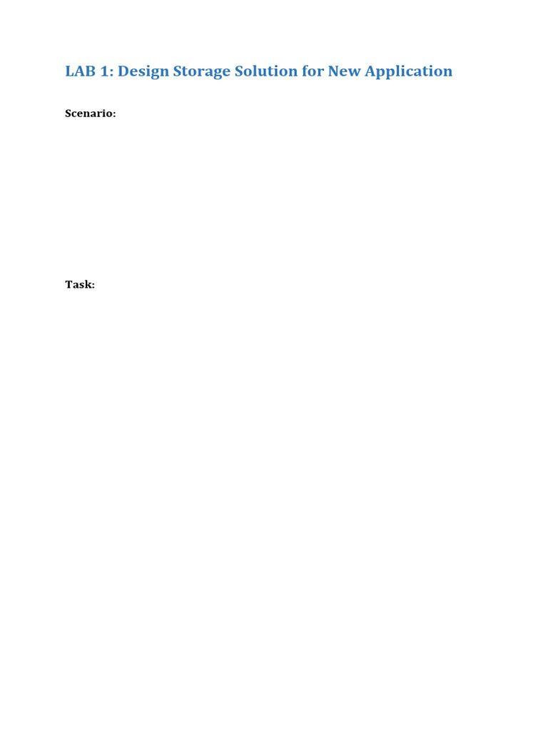 Storage Solution Design for New App | PDF