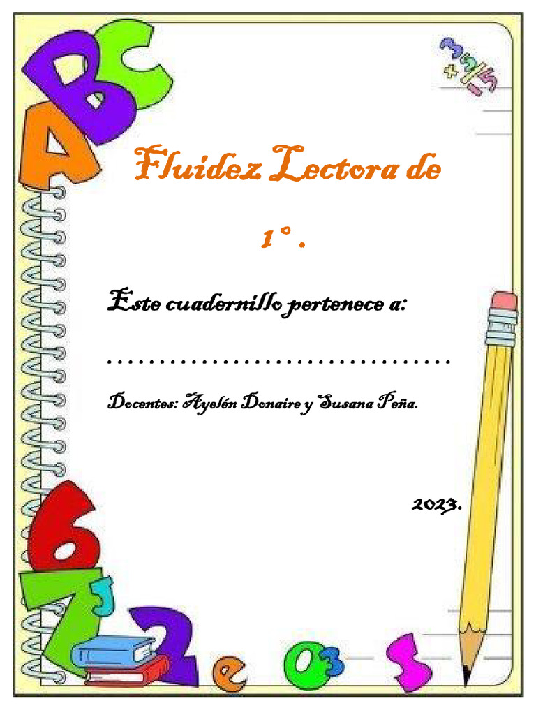 Cuadernillo de Fluidez 1° 25 | PDF