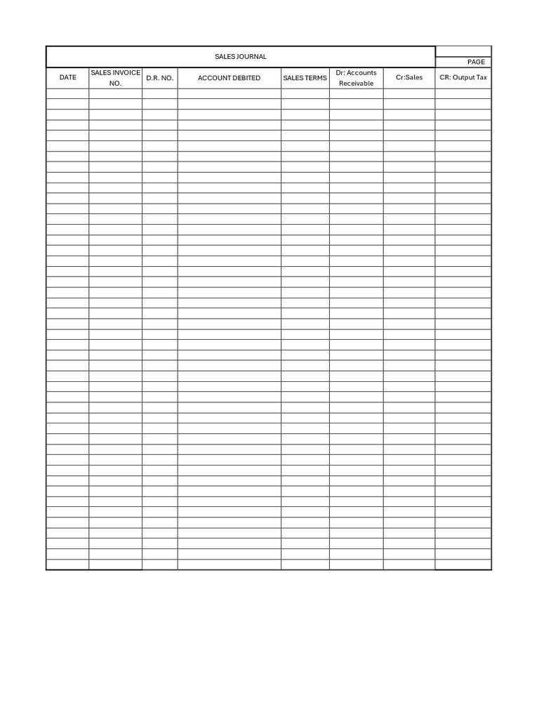 Sales Journal Printable | PDF