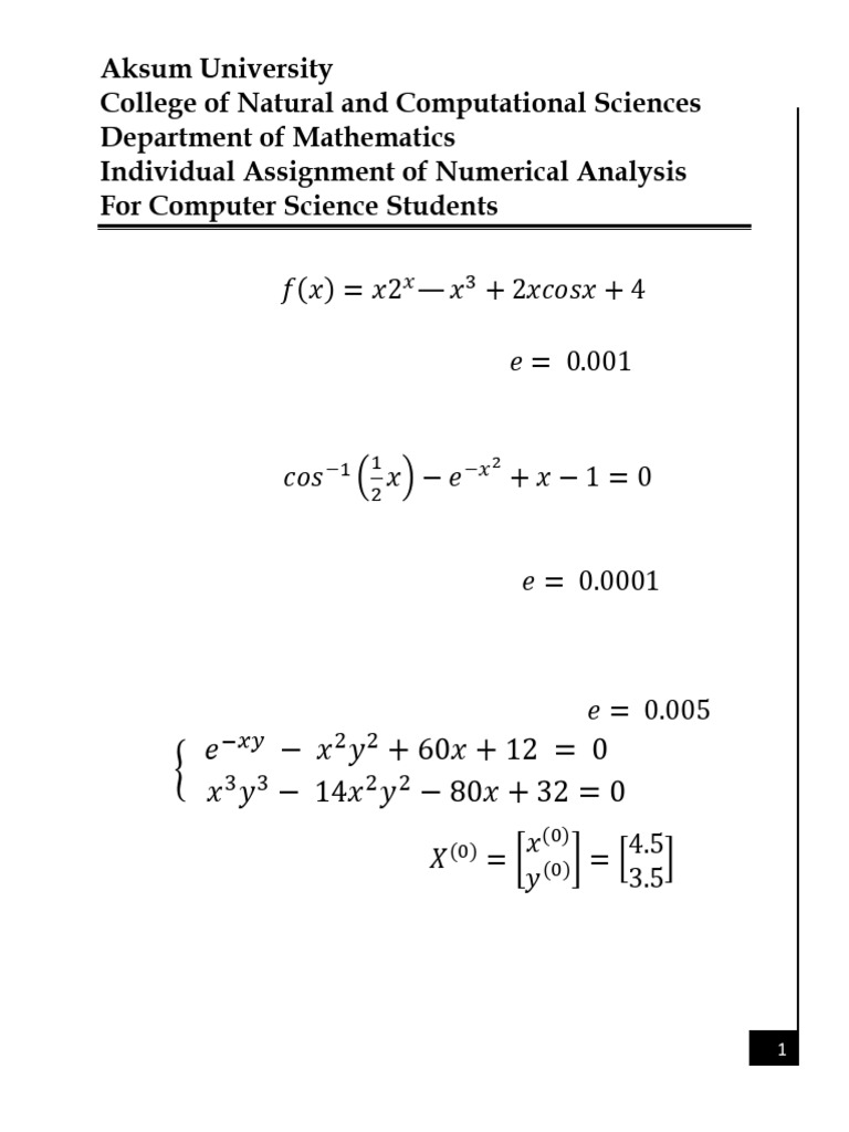 Assignment Numerical | PDF
