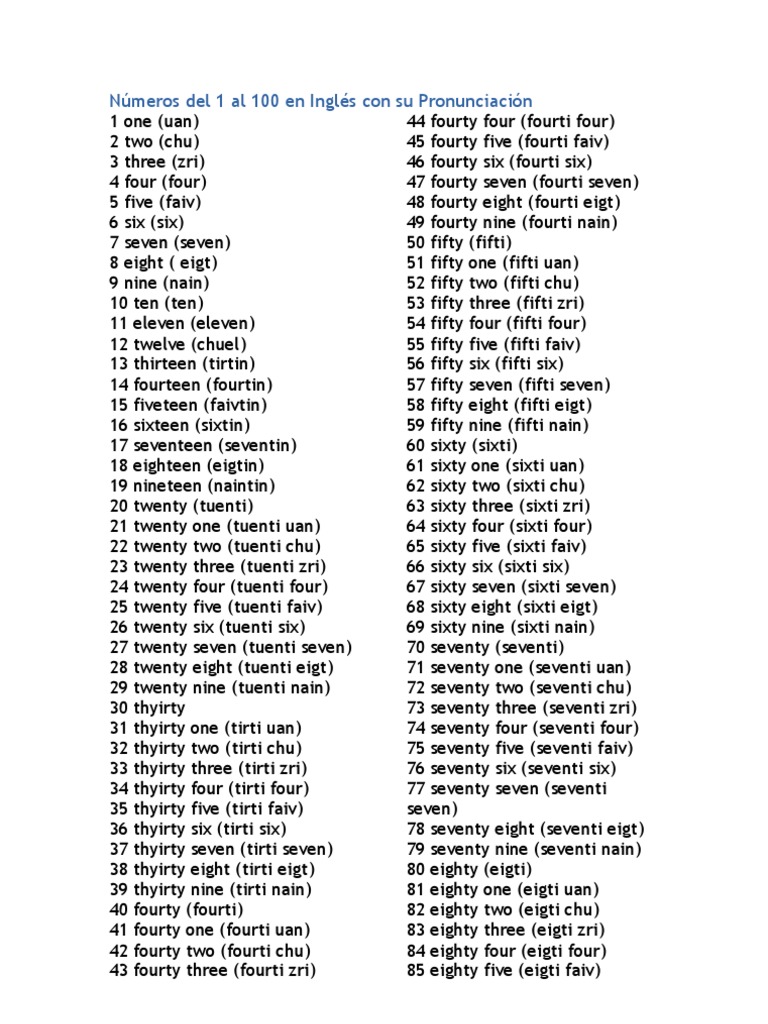 Pronunciacion Numeros En Ingles Numeros En Ingles Numeros En Ingles Images Porn Sex Picture