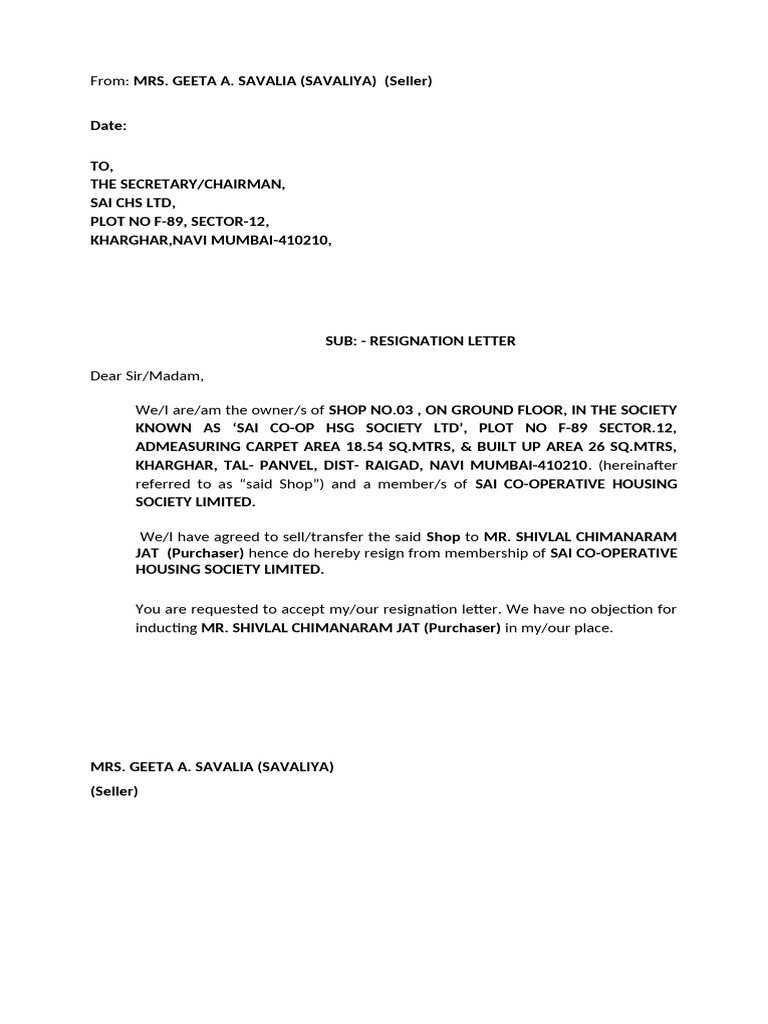 Cidco - Transfer of Shop 3 Geeta Savalia | PDF | Indemnity | Civil Law ...