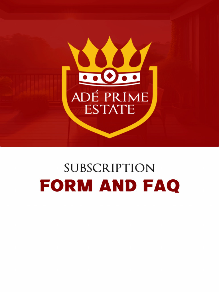 Ade Prime Estate Form and Faq-3 | PDF